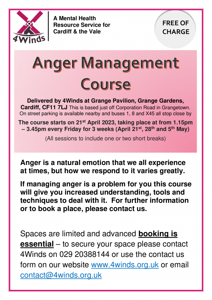 Training - 4Winds - A Mental Health Resource Service for Cardiff and Vale